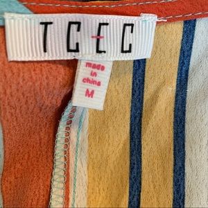 TCEC | Dresses | Tcec Striped Button Down Sleeveless Dress | Poshmark